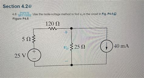Section 42046 ﻿isp Use The Node Voltage Method To