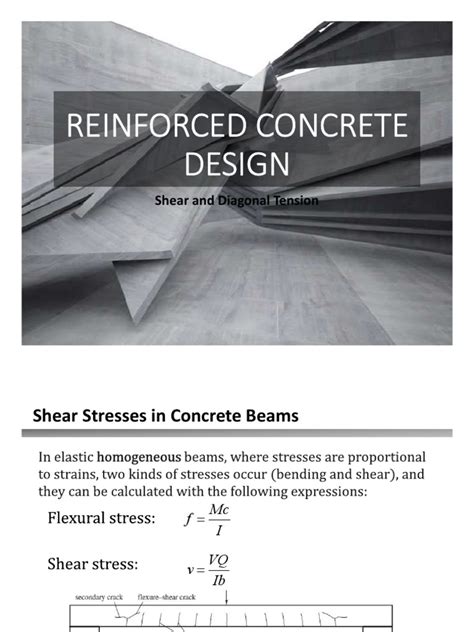Shear Design Of Reinforced Concrete Beams Analysis Of Shear Stresses Principal Stresses