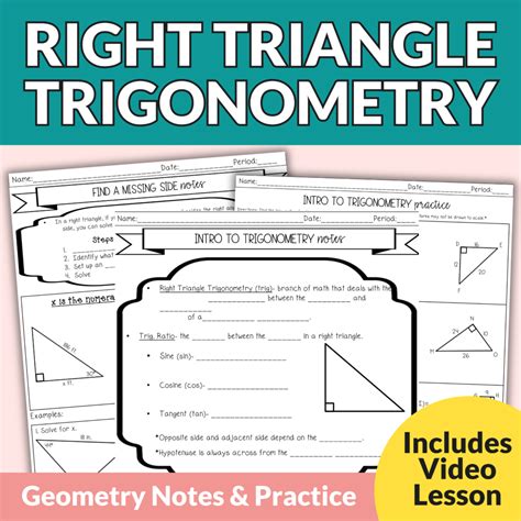 Right Triangle Trigonometry Worksheet 4 3 Applications Of Right