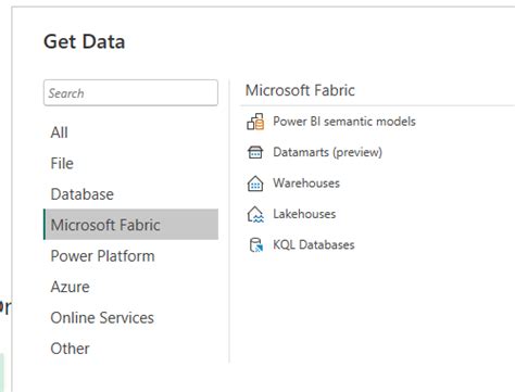 Solved Dataflows Not Available In Get Data Microsoft Fabric Community