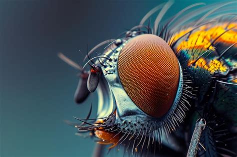 A Detailed Photograph Showcasing A Close Up View Of A Fly Insect With Intricate Wings And