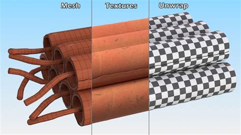 Dynamite Sticks 3d Model 29 3ds Blend C4d Fbx Max Ma Lxo Obj Free3d