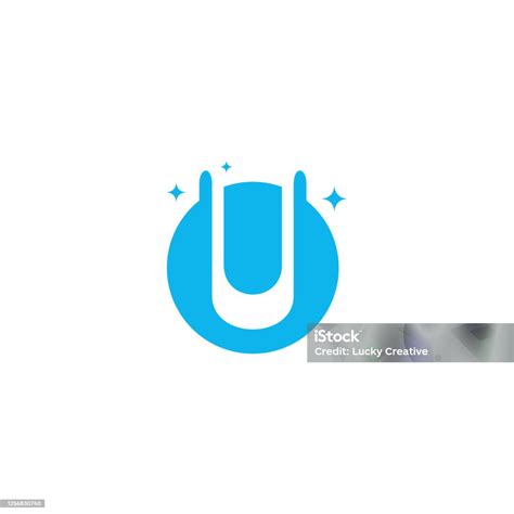초기 편지 U Swoosh 궤도 로고 디자인 벡터 블루 배경에 아이 로고 템플릿u 초기 로고 로고 기호 아이콘 3차원 형태에 대한 스톡 벡터 아트 및 기타 이미지 Istock