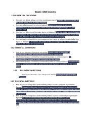 Geometry DBA 3 Pdf Module 3 DBA Geometry 3 01 ESSENTIAL QUESTIONS How Do You Dilate A Figure