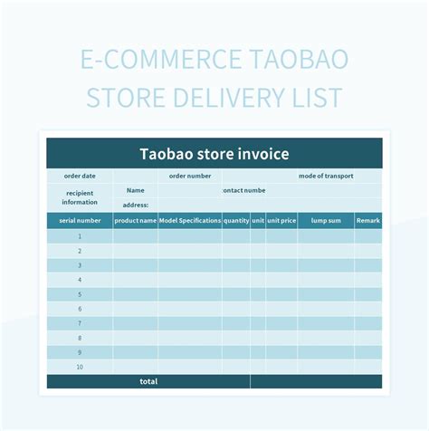 Free E Commerce Delivery Note Templates For Google Sheets And Microsoft Excel Slidesdocs