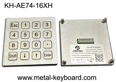 4x4 Layout Industrial Pc Keyboard Matrix Usb Port For Kiosk Fuel Gas