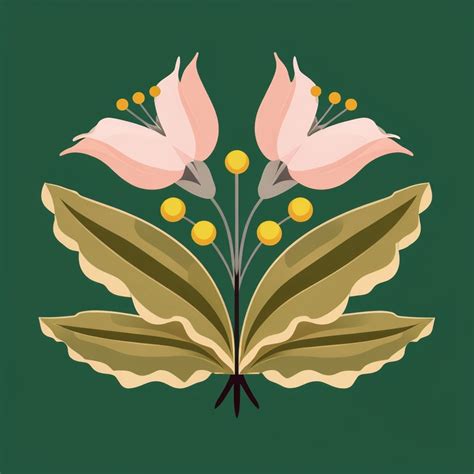 Modern Abstract Floral Seamless Pattern On Muted Sage Background