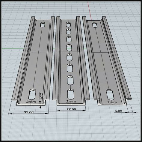 Fichier Stl Gratuit Rail Din En 60715・objet Imprimable En 3d à