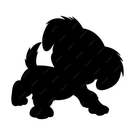 Satz Von Hund Silhouette Vektor Isoliert Auf Weißem Hintergrund Tiere