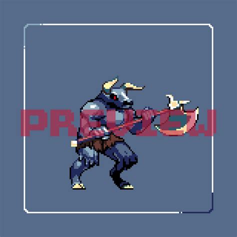 2d Minotaur Character Boss By Momonga