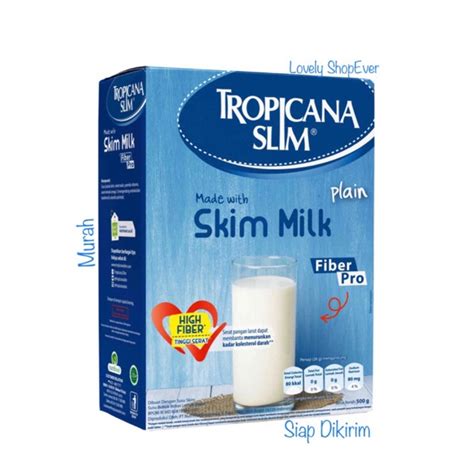 Jual Tropicana Slim Skim Milk Plain 500gr Shopee Indonesia