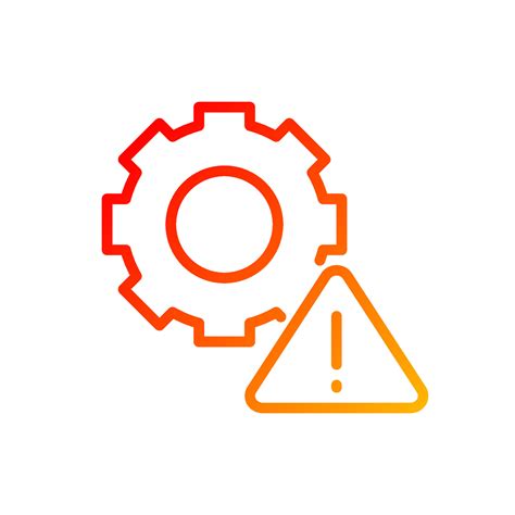 Technical Warning Pixel Perfect Gradient Linear Vector Icon Program