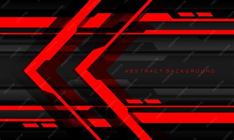 Premium Vector Abstract Red Cyber Arrow Direction Geometric Design Modern Futuristic