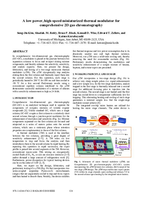 Pdf A Low Power High Speed Miniaturized Thermal Modulator For Comprehensive 2d Gas Chromatography