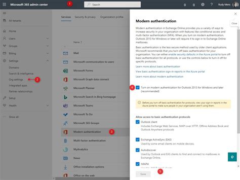 how to enable modern authentication in office 365 — lazyadmin