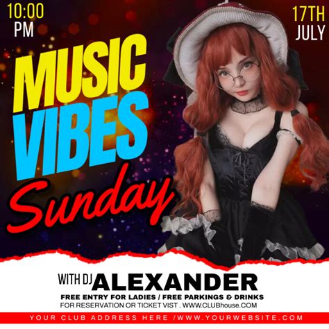 Music Vibes Sexy Club Party Template Night P Postermywall
