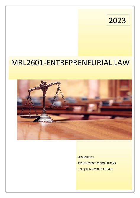 mrl2601 assignment 01 solutions semester 1 2023 to be used as a