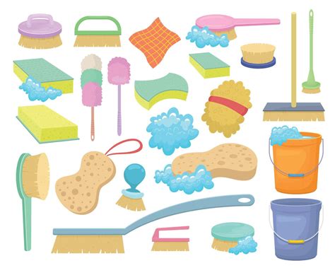 Cleaning Tools Clipart Design Illustration 60573335 Vector Art At Vecteezy