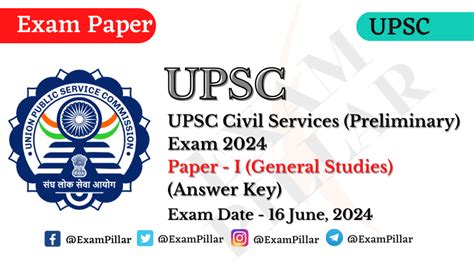 Upsc Cse Preliminary Exam 2024 Paper I Gs 16 June 2024 Answer