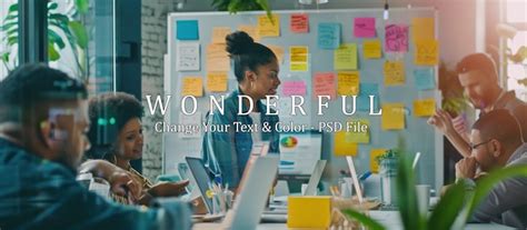 Diverse Team Collaboration In Modern Office Setting Premium Ai Generated Psd