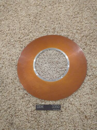 Ibm 3350 Vintage Disk Platter And Badge From 1980s Mainframe Ebay
