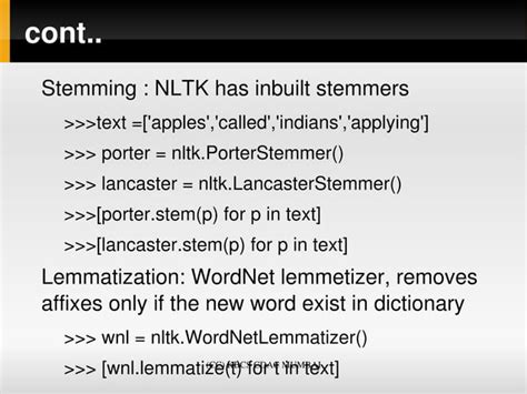 Natural Language Toolkit Nltk Basics