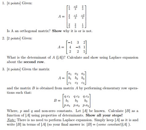 What Is The Determinant Of An Orthogonal Matrix At Gregorio Fields Blog