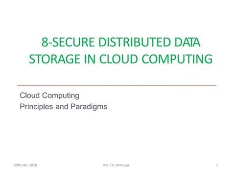8 Secure Distributed Data Storage In Cloud Computing Ppt