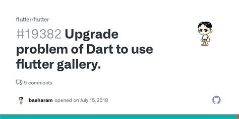 Upgrade Problem Of Dart To Use Flutter Gallery Issue Flutter Flutter Github