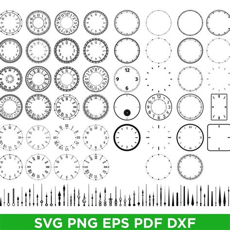 Clock Face Svg Etsy