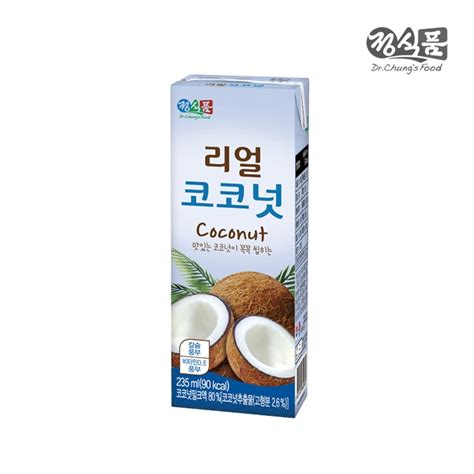 정식품 코코넛이 꼭꼭 씹히는 리얼 코코넛 밀크 235ml 24팩 20년1월30일까지 티몬