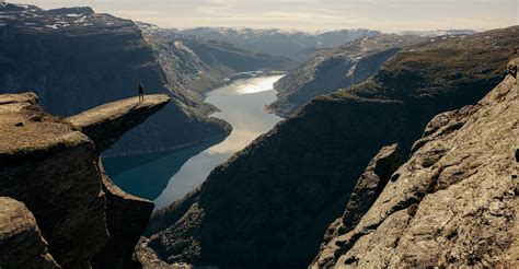 Norway Sunset And Sunrise Along The Trolltunga Trail