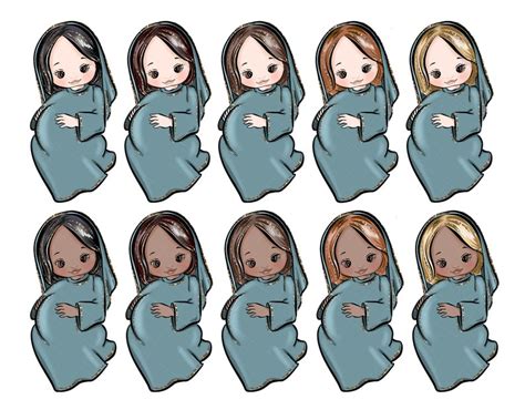 O Holy Night Clip Art Pack Cute Planner Stickers Angels Nativity
