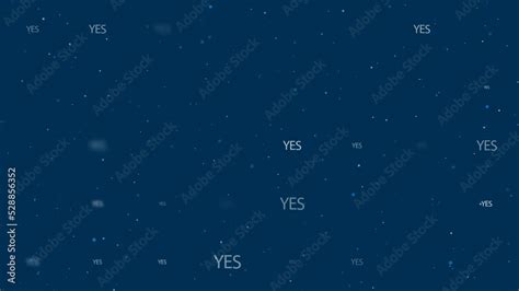 template animation of evenly spaced yes symbols of different sizes and