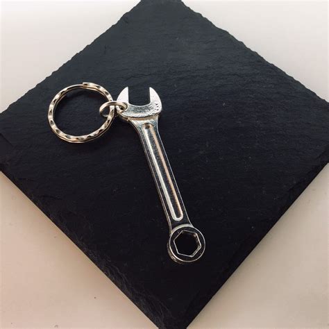 Spanner Key Ring Pewter Ful Handmade Ts For All