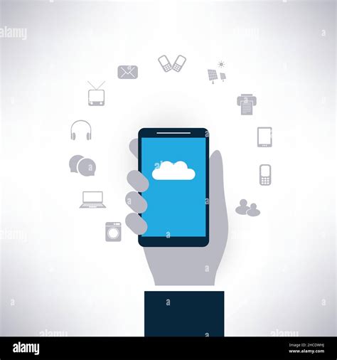 Internet Of Things Cloud Computing Design Concept With Icons Digital Network Connections