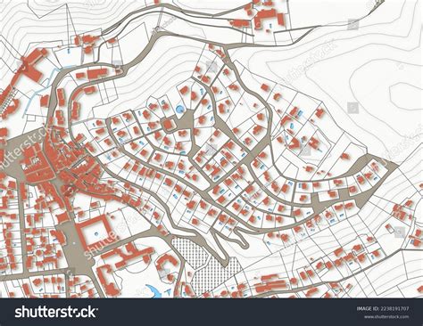 Urban Planning Territory 2d Rendering Cadastral Stock Illustration 2238191707 Shutterstock