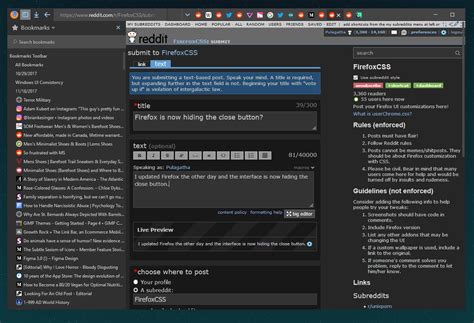 firefox is now hiding the close button firefoxcss