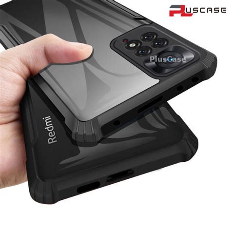 PlusCase For Xiaomi Redmi Note Pro G G Case Air Cushion Hard Crystal Clear Back Soft Border