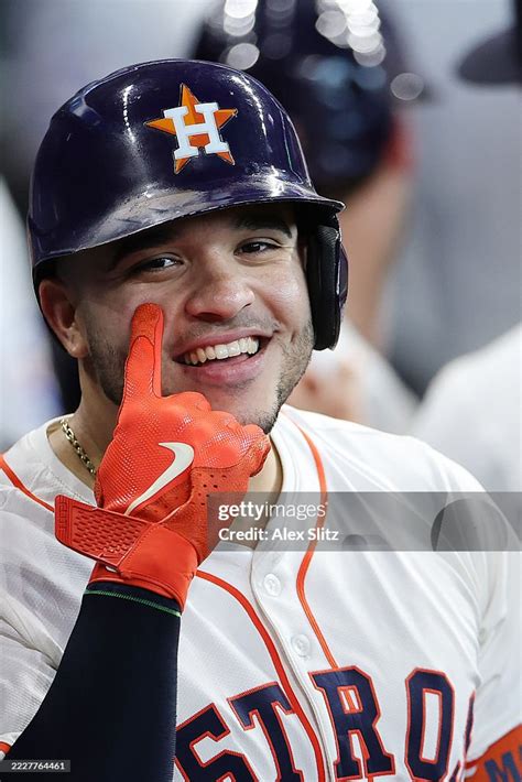 Yainer Diaz Of The Houston Astros Gestures After His Three Run Home News Photo Getty Images