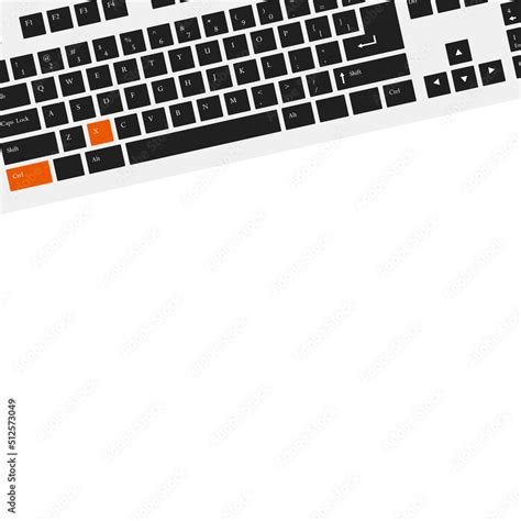 Ctrl And X Keyboard Shortcut Vector Illustration Cut Text Shortcut For Windows Devices Ctrl
