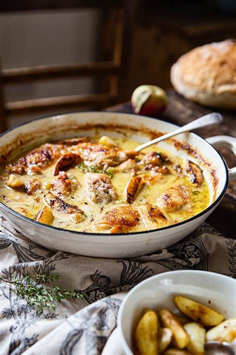 French Chicken Casserole A La Normande Video Vikalinka