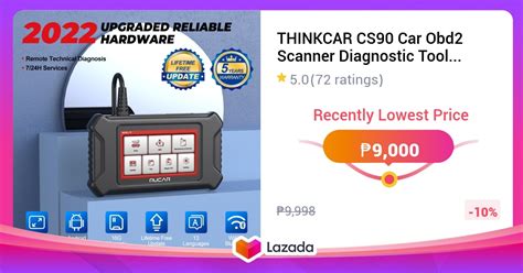 Thinkcar Cs90 Car Obd2 Scanner Diagnostic Tools Engine System Free Lifetime Automotive Tool