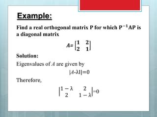 Diagonalization of Matrices | PPTX | Physics | Science