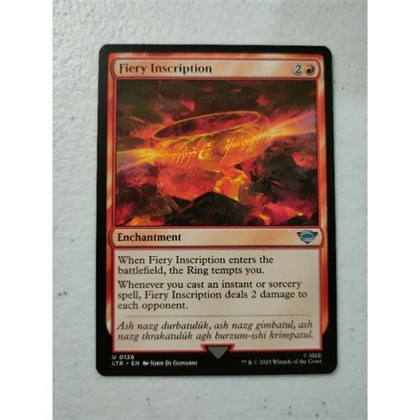 Mtg Fiery Inscription Ltr Shopee Philippines