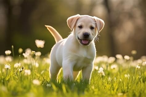 Premium Photo Cute Labrador Retriever Playing Outdoor And Copy Space