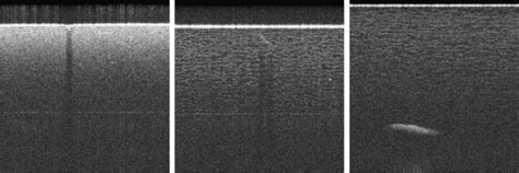 Oct Cross Sections Of 3 Samples Surface Defect Left Sub Surface Oct Cross Sections Of 3 Samples Surface Defect Left Sub Surface