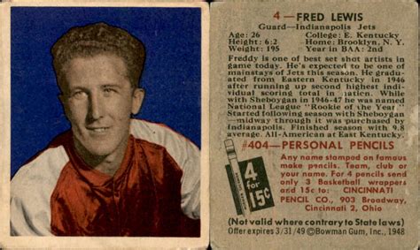 1948 Bowman Basketball Cards U Pick Ebay