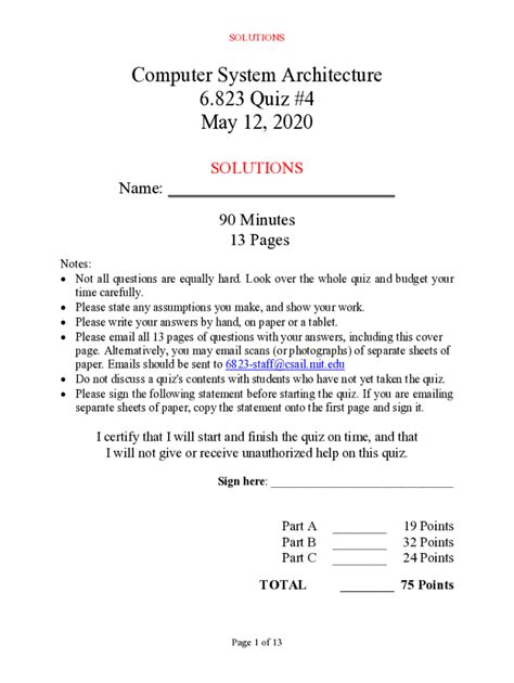 Fillable Online Csg Csail Mit 6823 Computer System Architecture Lab 4 Fax Email Print Pdffiller