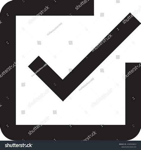 Illustration Check Mark Icon Square Vector Stock Vector Royalty Free Shutterstock